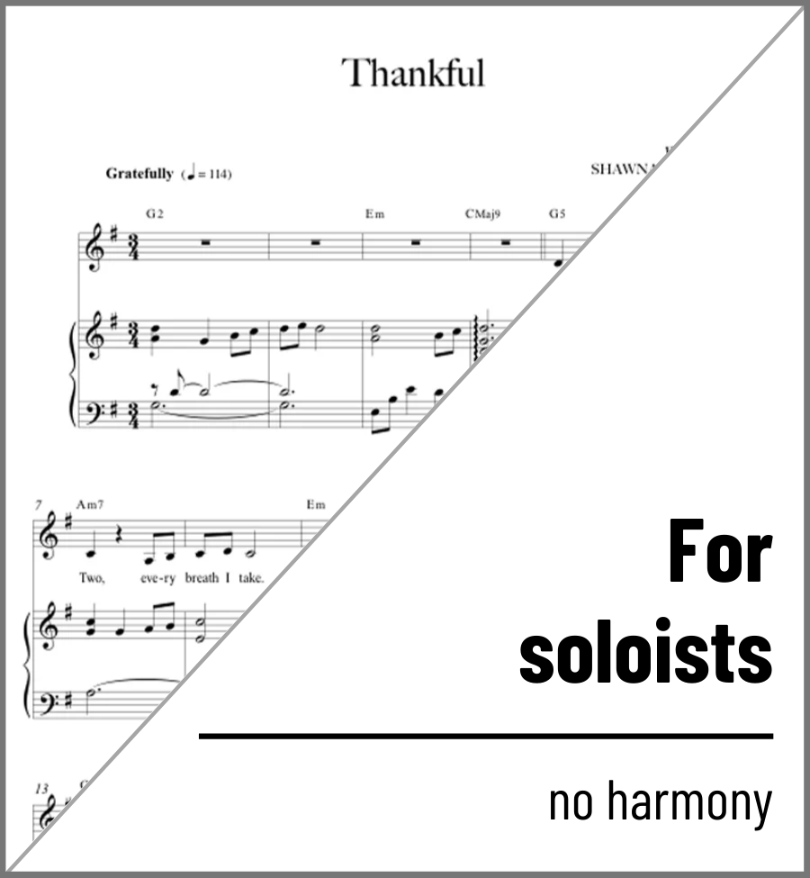 Thankful (Vocal Solo) - 2 copies – Shawna Edwards Music