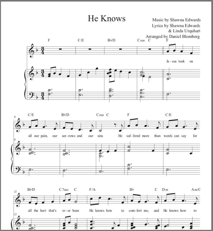 He Knows (vocal solo) - 2 copies – Shawna Edwards Music